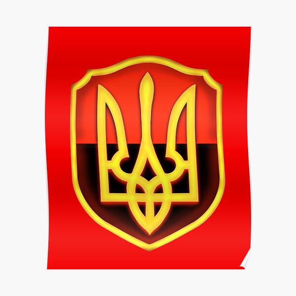 "Ukraine tryzub Ukraine flag shield " Poster for Sale by Graf1986 ...