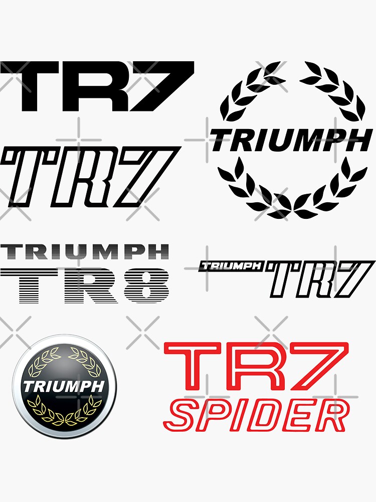"Triumph TR7 Logo Sticker Set" Sticker for Sale by CellularSong | Redbubble