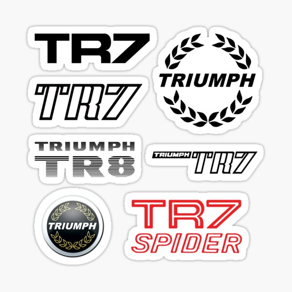 "Triumph TR7 Logo Sticker Set" Sticker for Sale by CellularSong | Redbubble