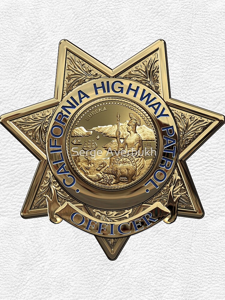 "California Highway Patrol - CHP Police Officer Badge over White Leather" Scarf for Sale by ...
