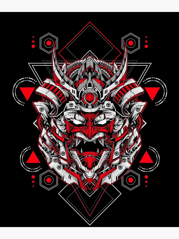 "Mecha Demon: Samurai Kabuto" Poster for Sale by Th3-Muma | Redbubble