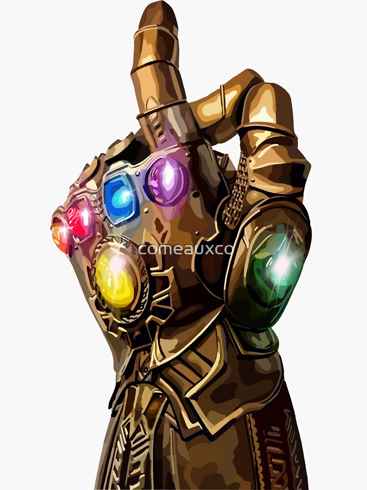 "Infinity Gauntlet Sticker" Sticker by comeauxco | Redbubble