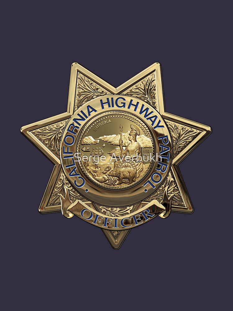 "California Highway Patrol - CHP Police Officer Badge over Blue Velvet ...