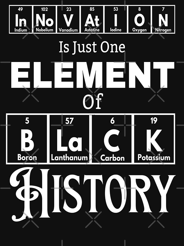 "Black History Month| Periodic Table Words" T-shirt by PeriodicBliss ...