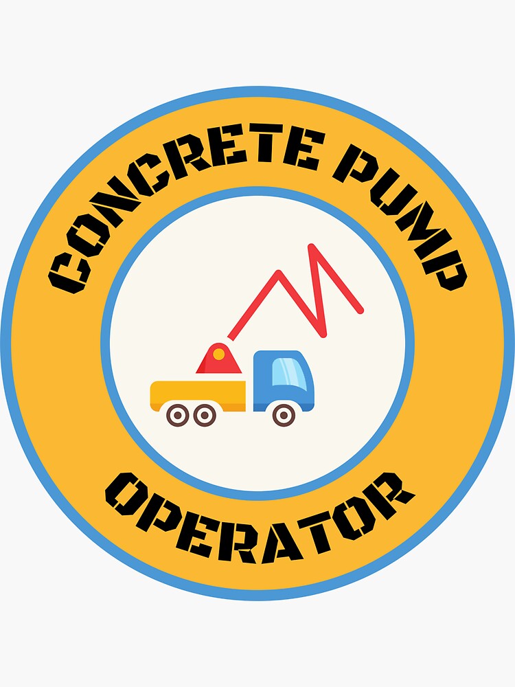 "Concrete Pump Operator logo style" Sticker for Sale by BoardGameMerch ...