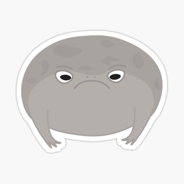 "angry rain frog" Sticker for Sale by izzyrather | Redbubble
