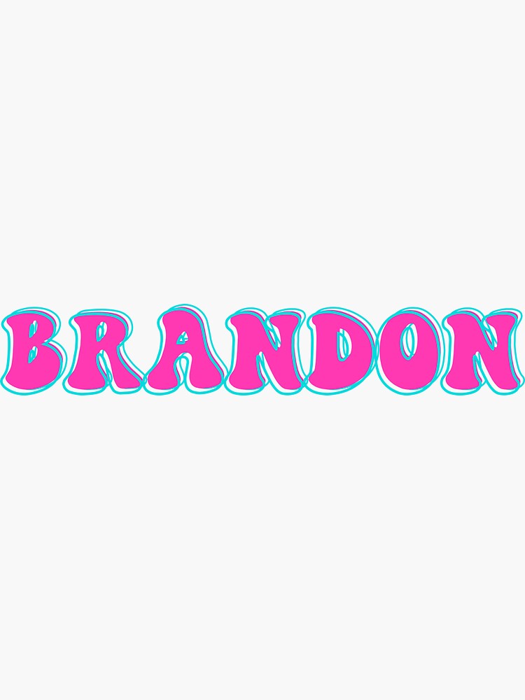 "BRANDON Cute Custom Name Design - Kawaii BRANDON Name" Sticker by ...