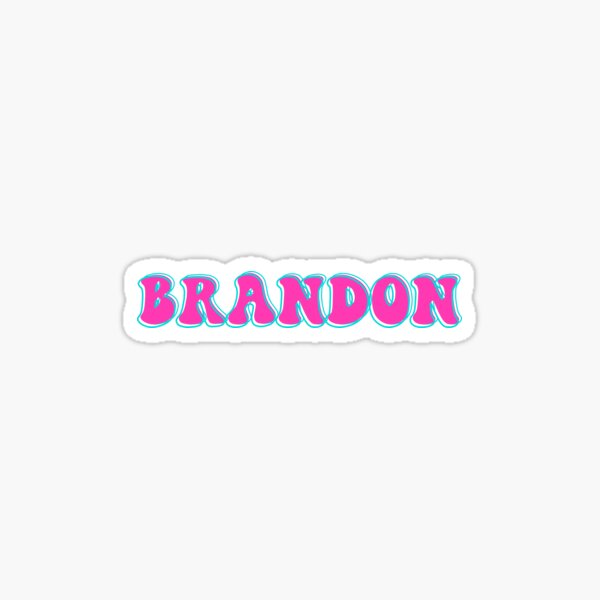 "BRANDON Cute Custom Name Design - Kawaii BRANDON Name" Sticker by ...