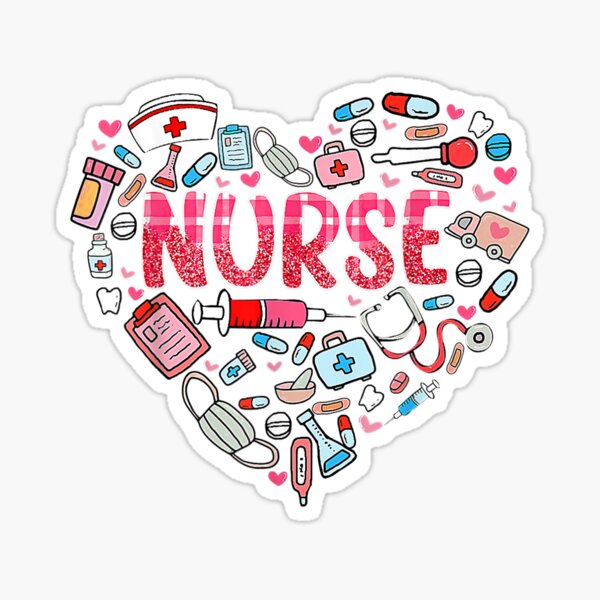 "Nurse Heart Nursing RN Life Valentine's Day ER ICU NICU RN Nurses ...