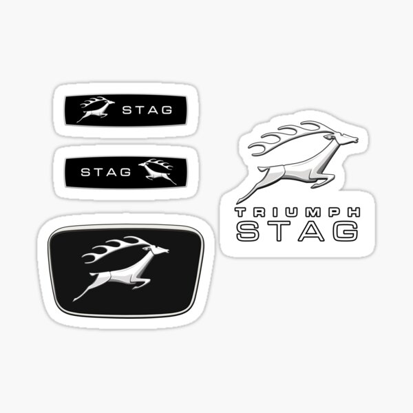 "Triumph Stag Sticker Set" Sticker for Sale by CellularSong | Redbubble