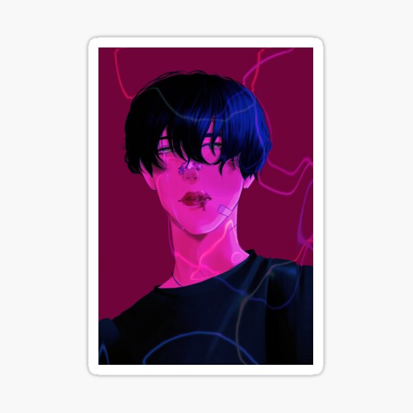 "crying anime guy" Sticker for Sale by tomatochan22 | Redbubble