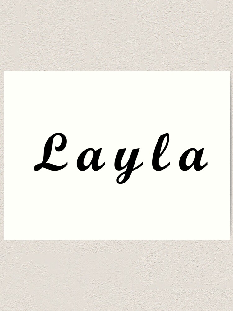 "Layla name" Art Print for Sale by gmstockstudio | Redbubble