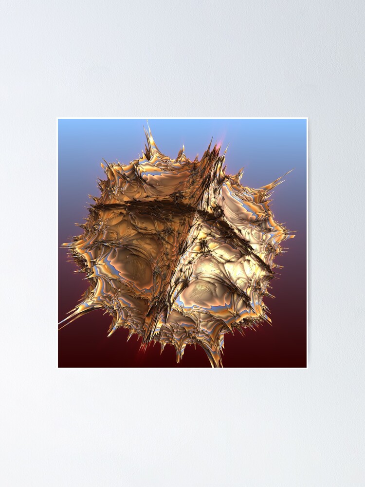 "Dripping in Gold Fractal Design" Poster for Sale by FractalAI | Redbubble