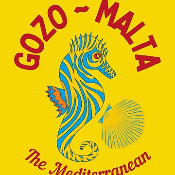 "Bright Mediterranean Islands Gozo, Malta, Red Text- Beach / Vacation ...