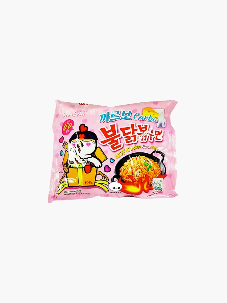 "Samyang Carbo Hot Chicken Flavor Ramen Noodles Sticker" Sticker for ...