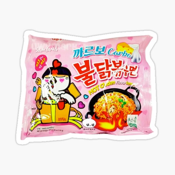 "Samyang Carbo Hot Chicken Flavor Ramen Noodles Sticker" Sticker for ...