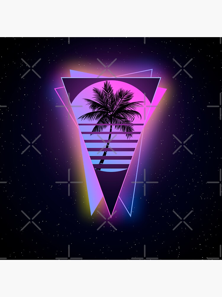 "Outrun Miami Galaxy" Sticker for Sale by DevilsGarden | Redbubble