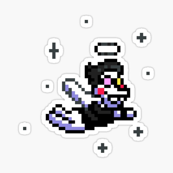 "Angel Spamton Pixel Art" Sticker for Sale by potatobros73 | Redbubble