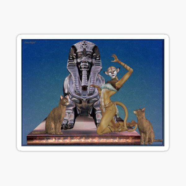 "Cat Goddess" Sticker by LoneAngel | Redbubble