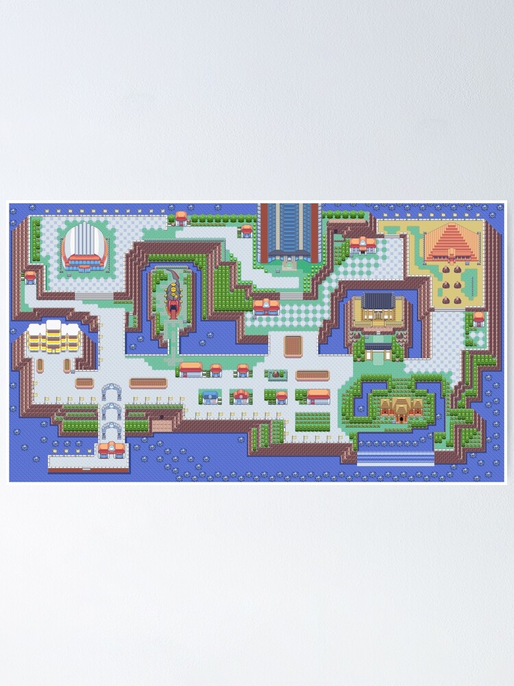 "Emerald Battle Frontier Map" Poster for Sale by Biochao | Redbubble