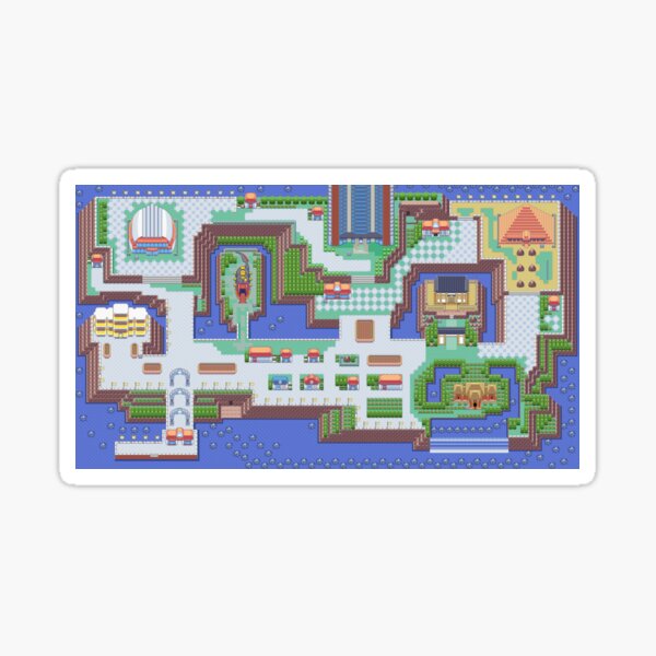 "Emerald Battle Frontier Map" Sticker by Biochao | Redbubble