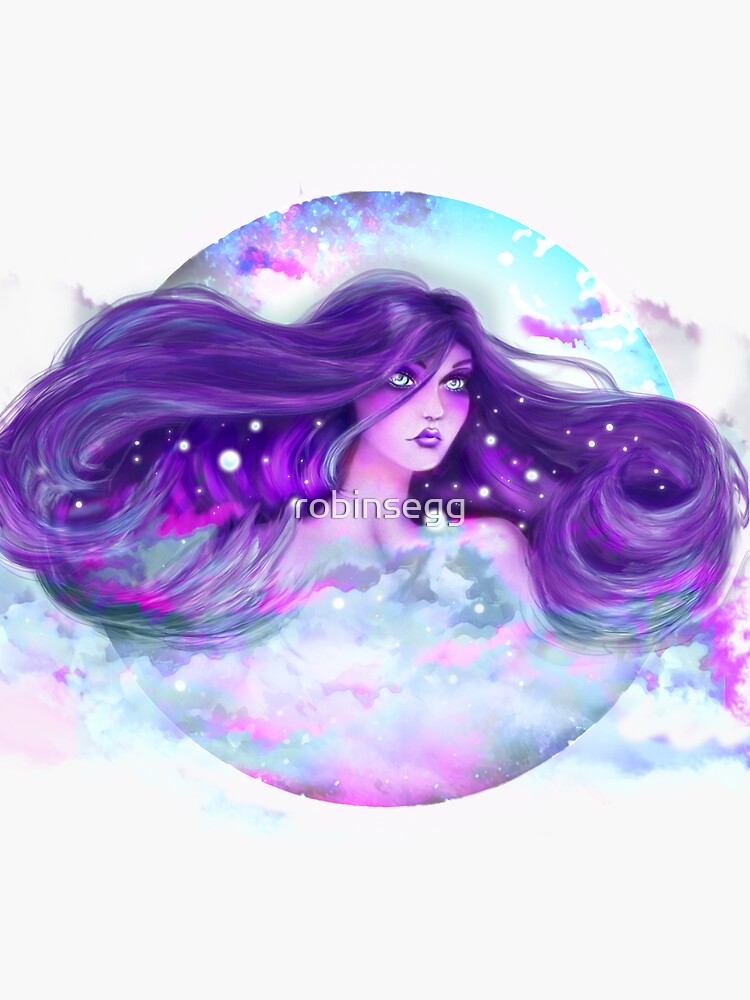 "Galaxy Girl" Sticker for Sale by robinsegg | Redbubble