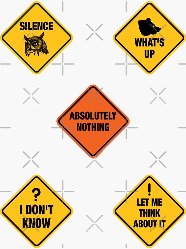"Road sign sticker pack" Sticker for Sale by Bloomartdesigns | Redbubble
