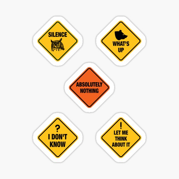 "Road sign sticker pack" Sticker for Sale by Bloomartdesigns | Redbubble