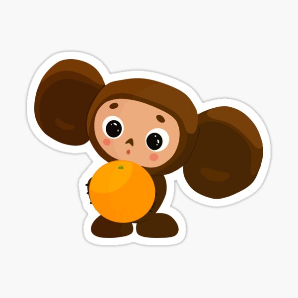 "Cheburashka" Sticker for Sale by Margo Dardik | Redbubble
