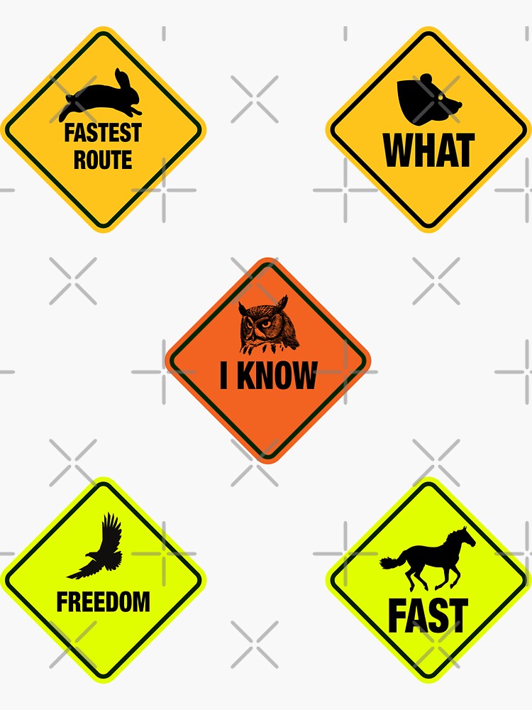 "Road sign sticker pack" Sticker by Bloomartdesigns | Redbubble