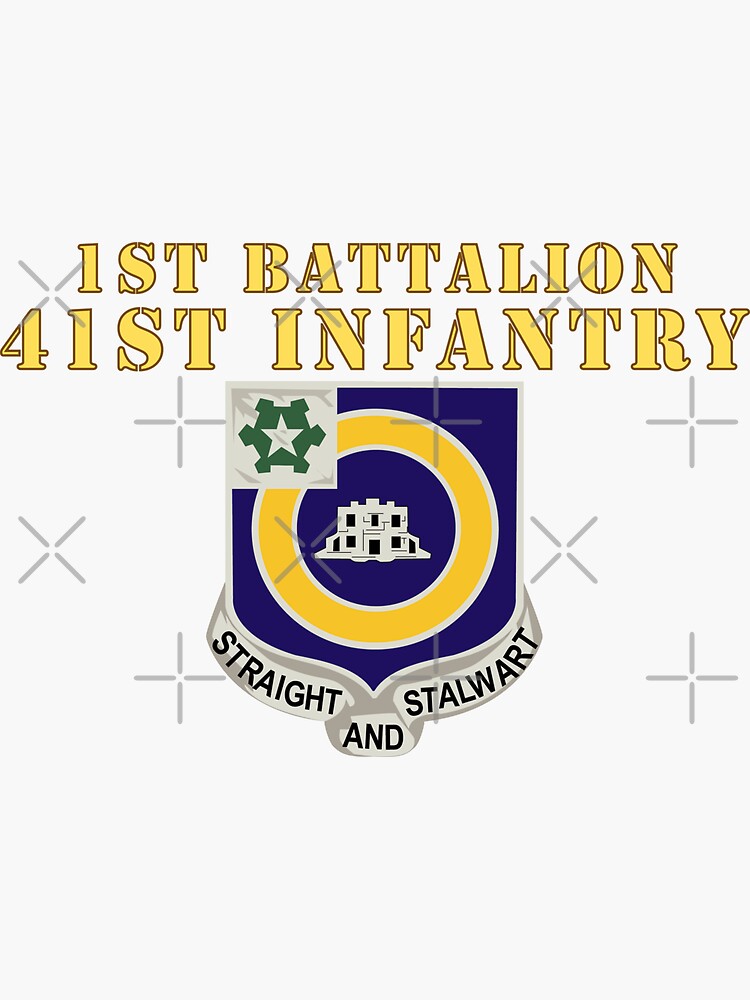 "Army - 1st Bn 41st Infantry - DUI X 300 - Hat" Sticker for Sale by ...