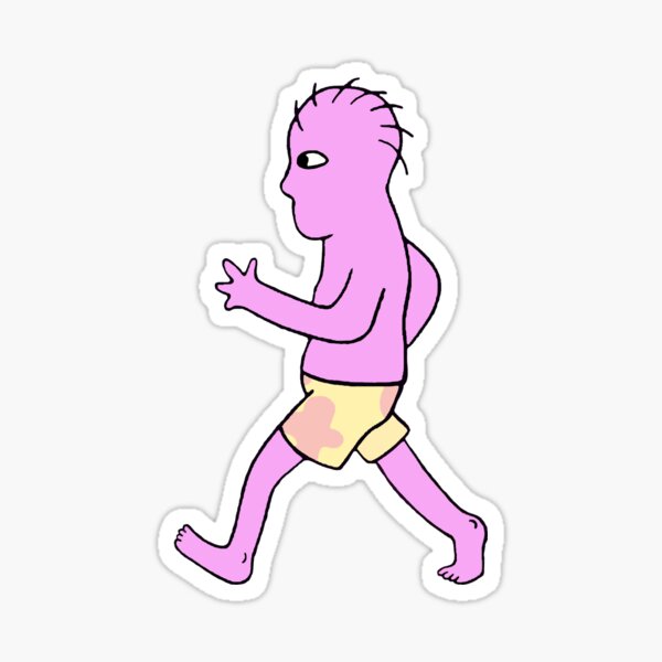 "Smiling Friends Running Kid - Adult Swim" Sticker for Sale by ...
