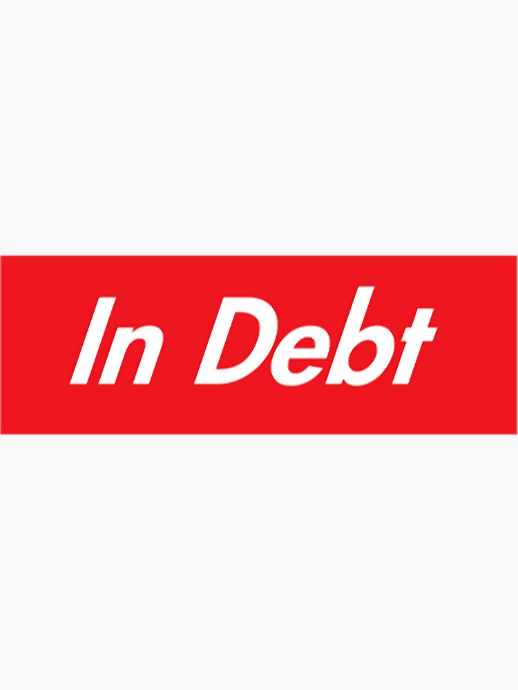 "In Debt Box Logo Essential T-Shirt.png" Sticker for Sale by ...
