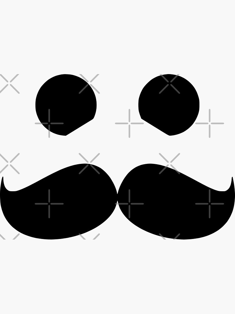 "Mumbo Jumbo Mustache" Sticker by UnluckyPanda | Redbubble