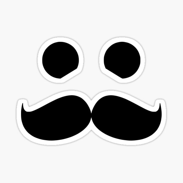 "Mumbo Jumbo Mustache" Sticker by UnluckyPanda | Redbubble