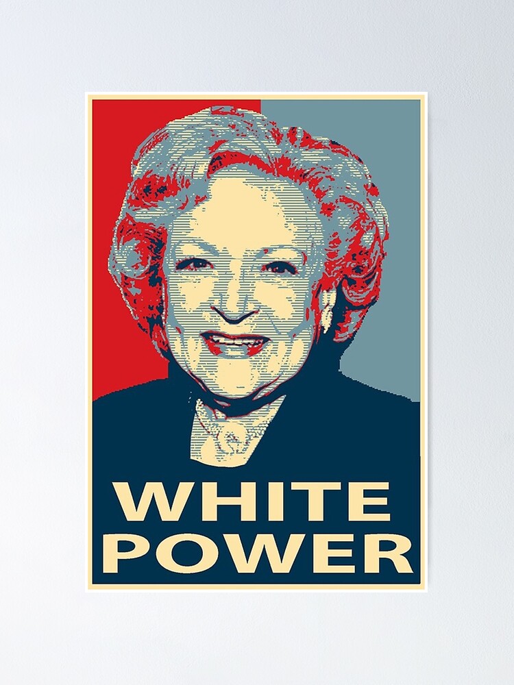 "RED BLUE BEAUTY WOMEN WHITE POWER POSTER" Poster for Sale by ...