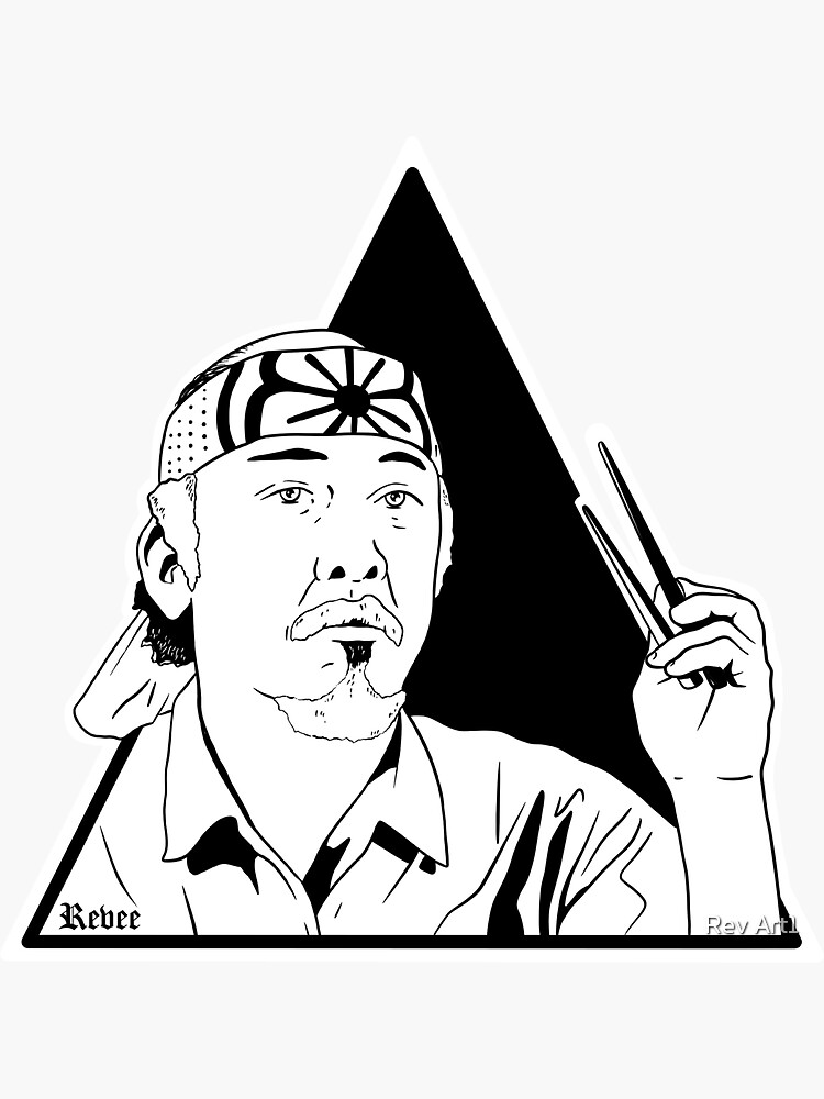 "Mr. Miyagi " Sticker for Sale by HotBoxCrew | Redbubble