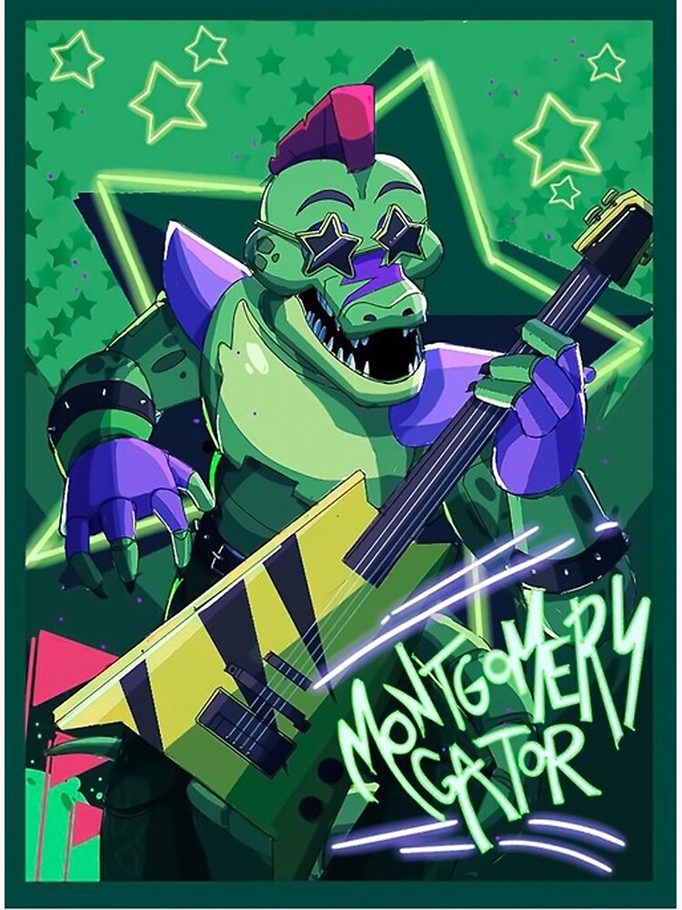 "Fnaf Monty Montgomery Gator Five Nights Security poster" Art Print for ...