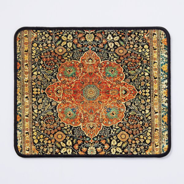 "Antique Persian Mohtashem Kashan Rug Print" Mouse Pad for Sale by ...