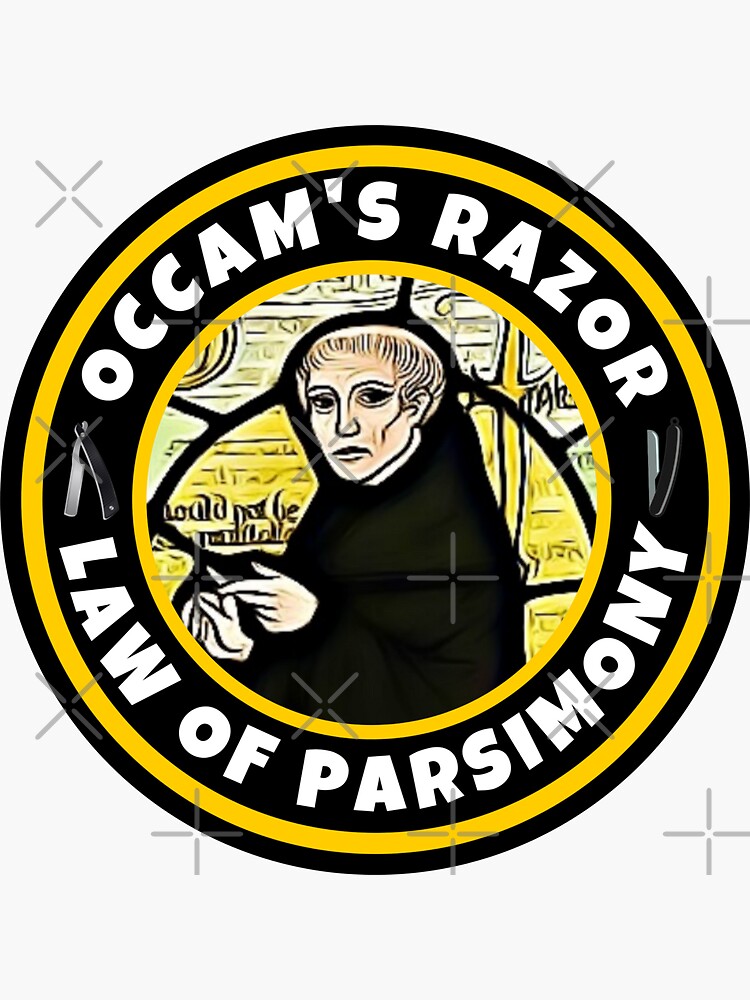 "Occam's Razor Law of Parsimony Science" Sticker for Sale by ...