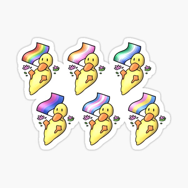 "Pride ducks set 1 (order medium)" Sticker for Sale by Schwebs | Redbubble
