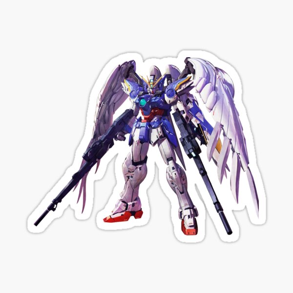 "Gundam Wing Zero" Sticker by KimbeArt | Redbubble