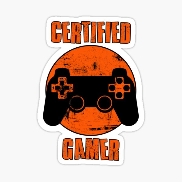 "Certified Gamer, Gift for a Gamer" Sticker for Sale by FNStuff | Redbubble