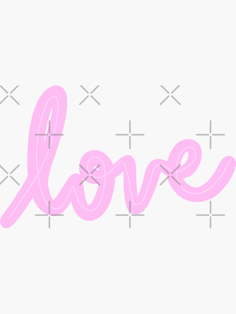 "Cursive Love Font Lettering Pink and Black, made by EndlessEmporium ...
