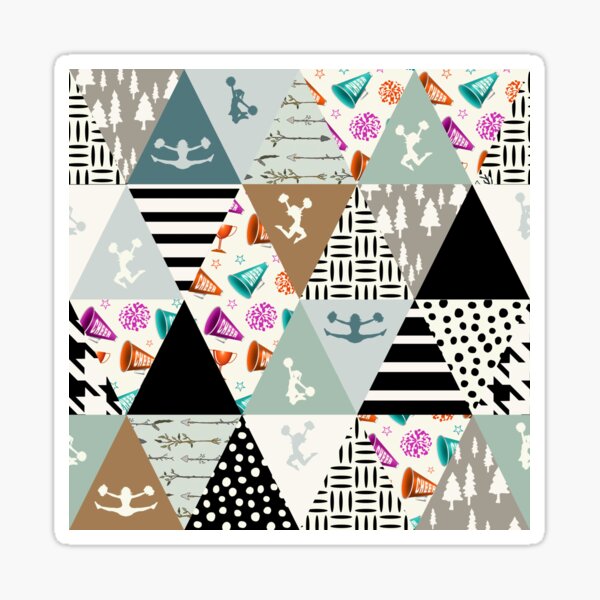 "Cheerleading Triangle Pattern" Sticker for Sale by Mnightsa | Redbubble