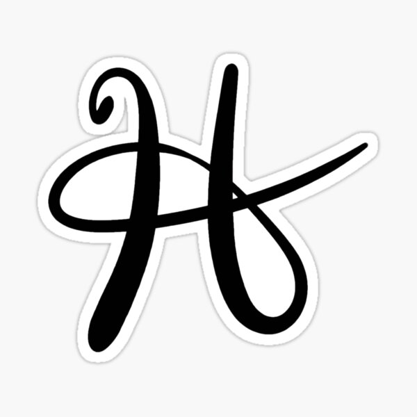 "Letter H" Sticker for Sale by 77designs | Redbubble