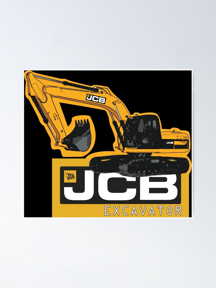"Excavator JCB" Poster for Sale by pingman | Redbubble