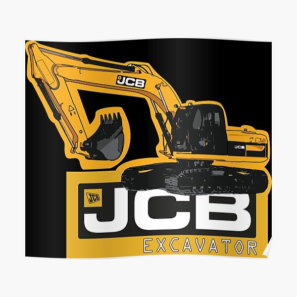 "Excavator JCB" Poster for Sale by pingman | Redbubble