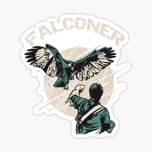 "Falconry Bird landing on Falconer arm Classic T-Shirt.png" Sticker by ...