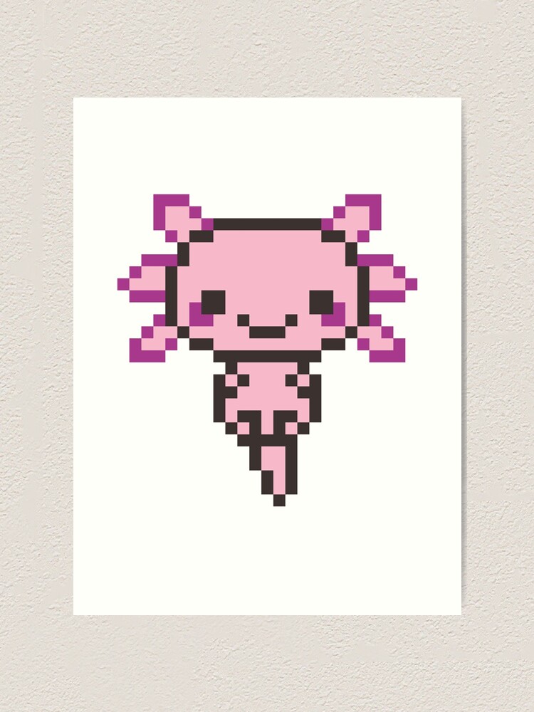 "Cute Axolotl from Minecraft " Art Print for Sale by FedyaProduct ...